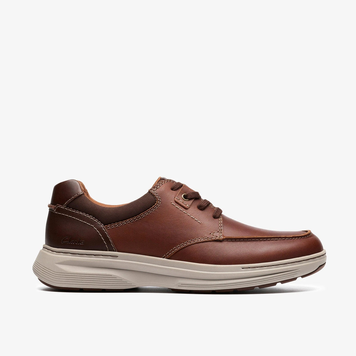 Clarks Men's Craftwell Moc Dark Tan Leather 26184710 – THE SHOE PLAZA