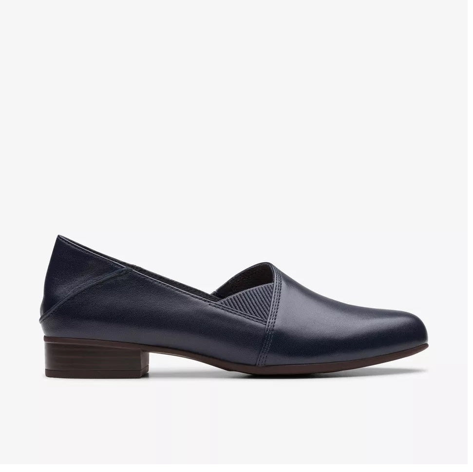 Clarks Women's Juliet Trim Navy Leather 26180073 – THE SHOE PLAZA